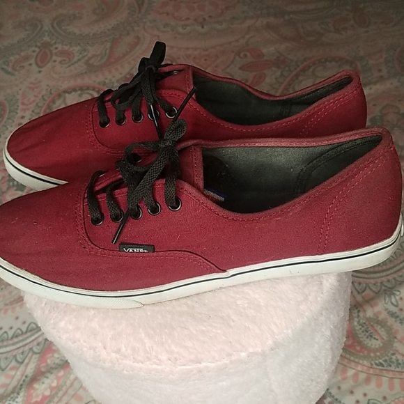 Vans | Shoes | Maroon Low Top Vans | Poshmark